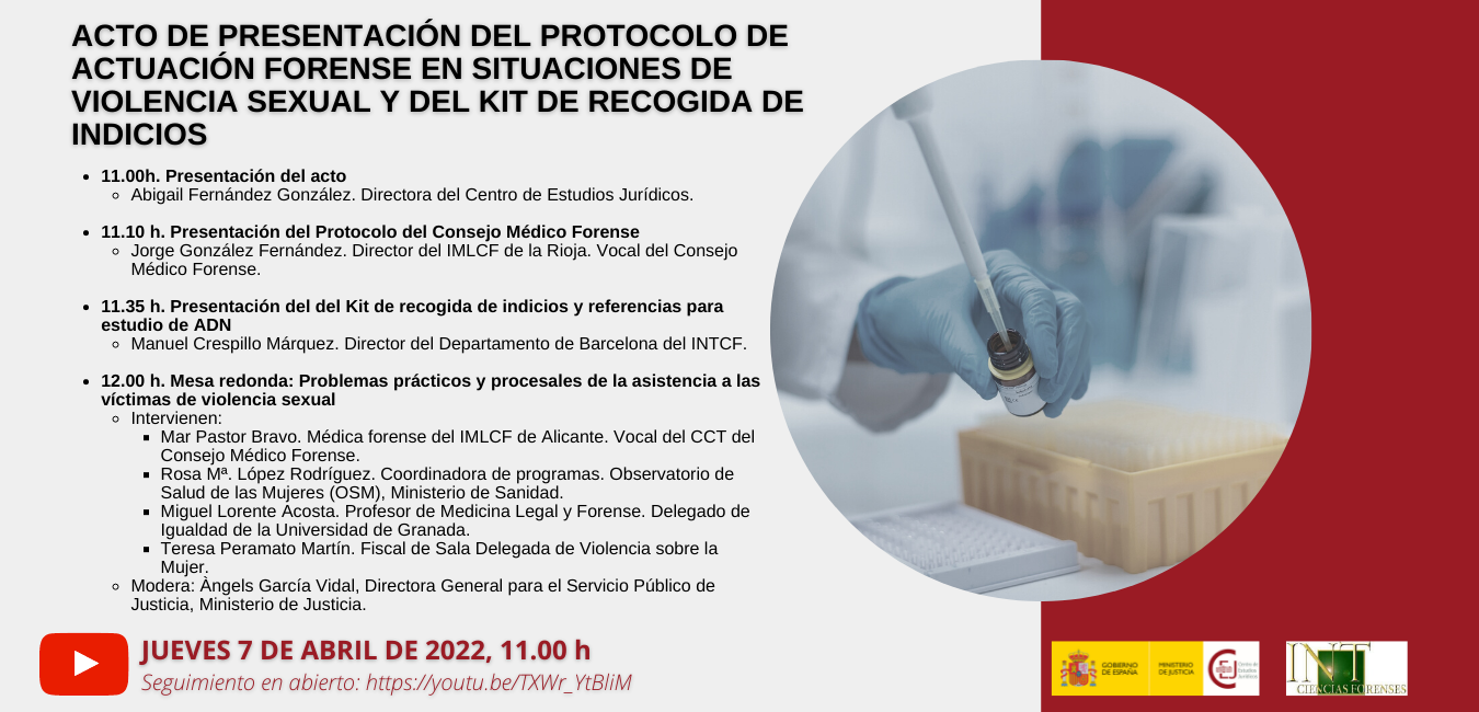 PresentaciÓn Del Protocolo De ActuaciÓn MÉdico Forense Ante La